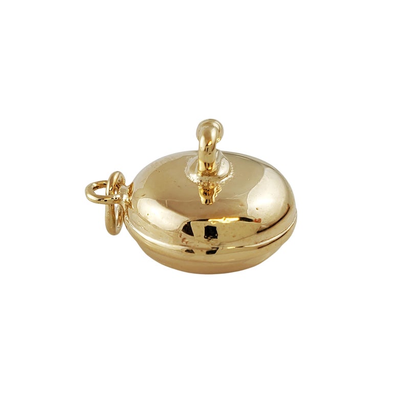 14K Yellow Gold Curling Weight Charm For Sale at 1stDibs