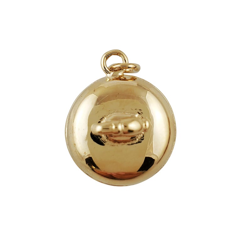 14K Yellow Gold Curling Weight Charm For Sale at 1stDibs