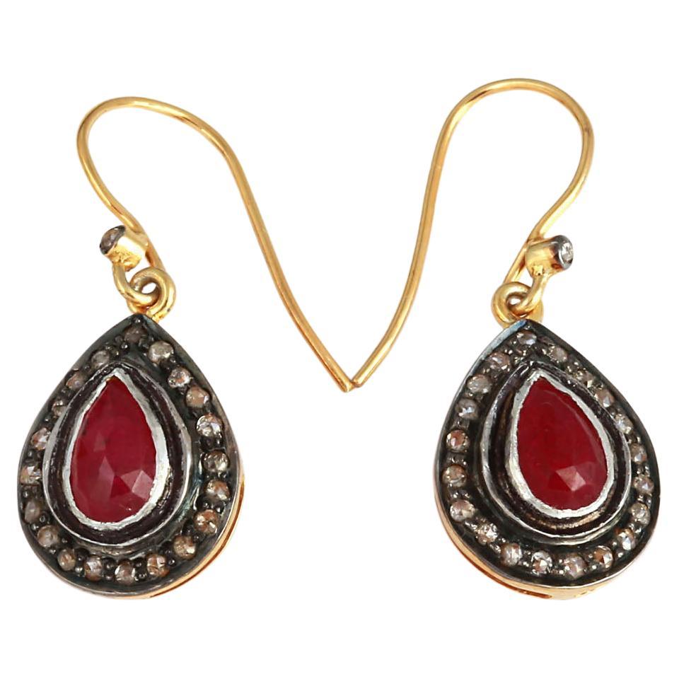 Diamond Hook Earrings For Sale at 1stDibs