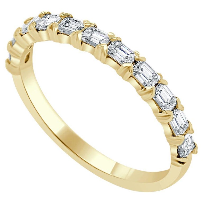 14K Yellow Gold Diamond 0.75ct Band for Her For Sale at 1stDibs