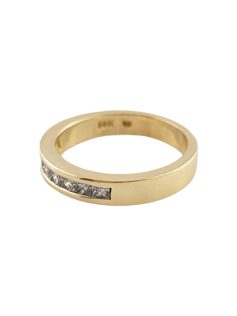 14k Yellow Gold Diamond Band For Sale at 1stDibs