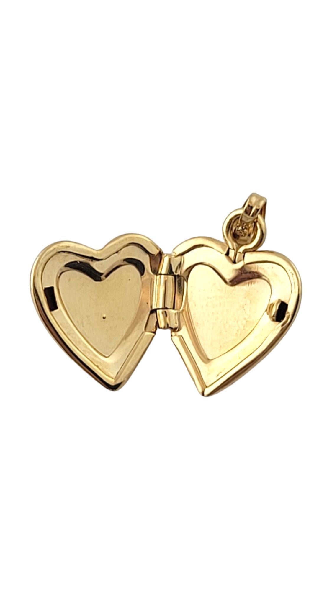 14K Yellow Gold Diamond Heart Accented Locket #16572 For Sale at 1stDibs