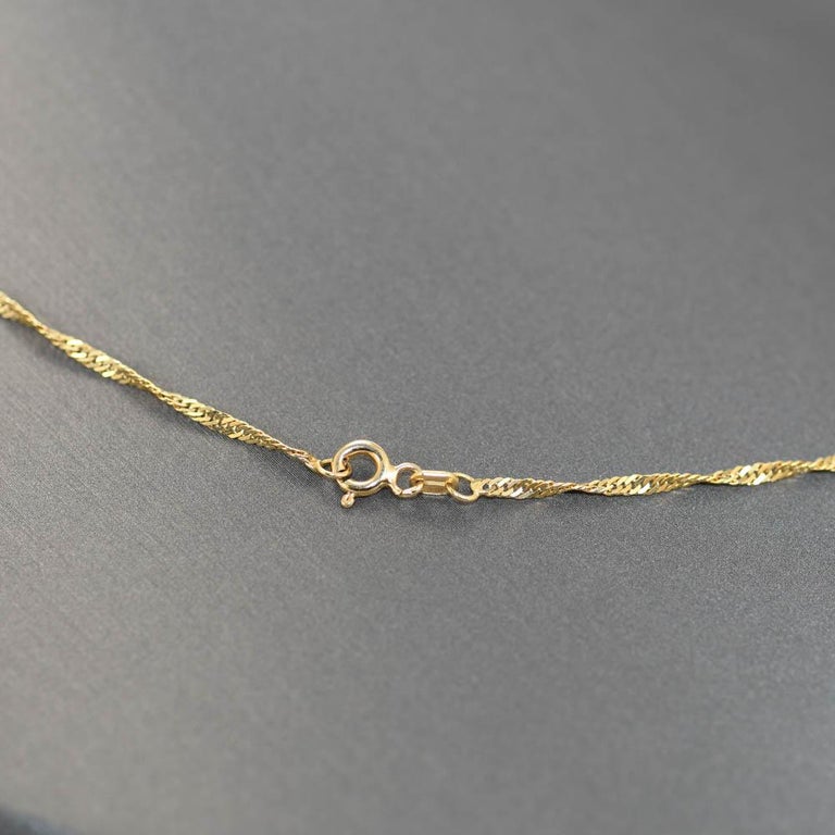 14K Yellow Gold Diamond Pend Necklace, .65ct 3g For Sale at 1stDibs