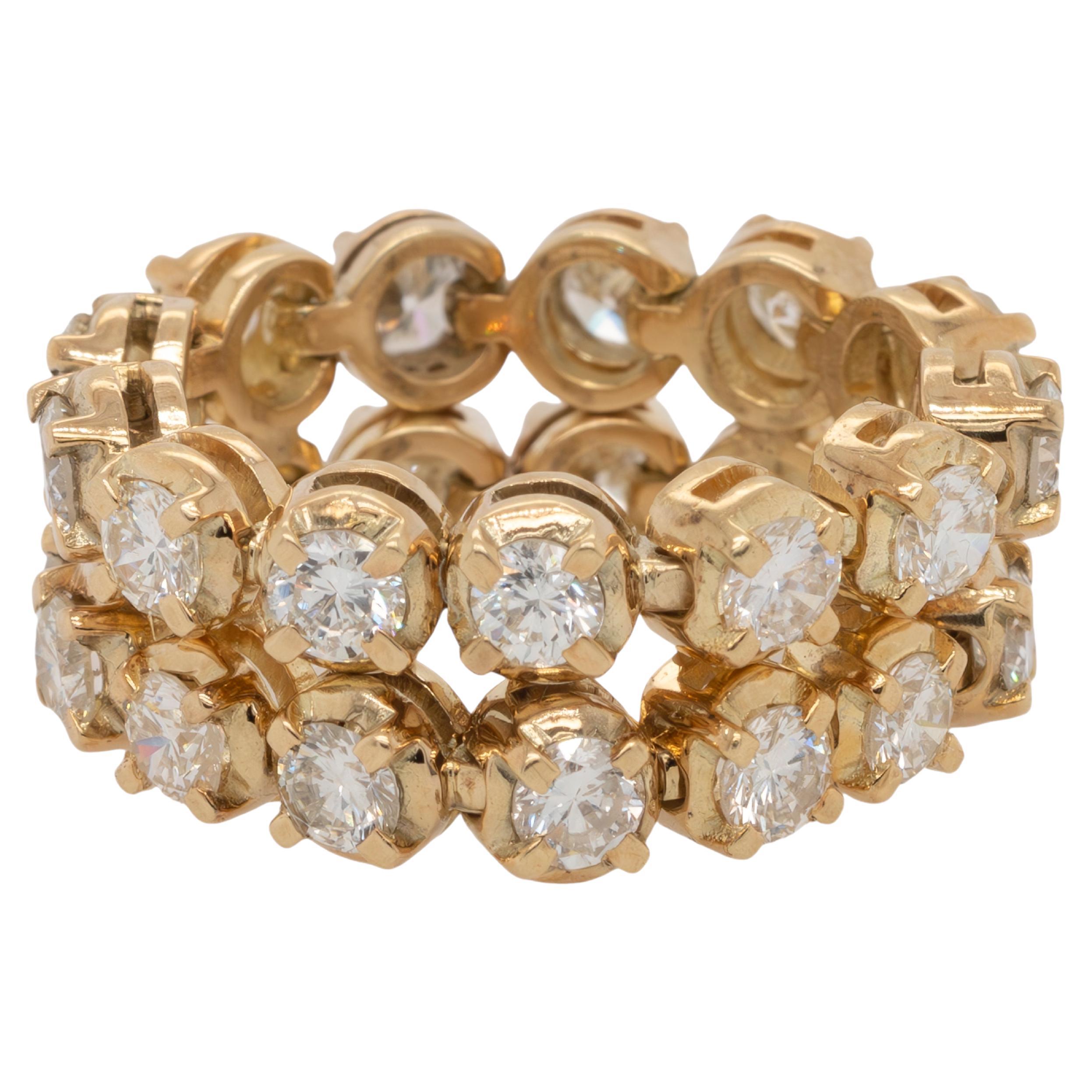 14k Yellow Gold Diamond Ring For Sale at 1stDibs