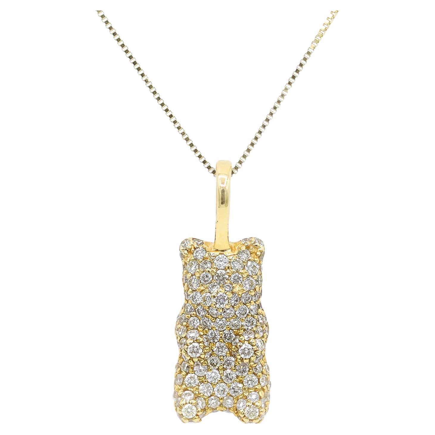 Pomellato Diamond Gold Teddy Bear Pendant Necklace at 1stDibs ...