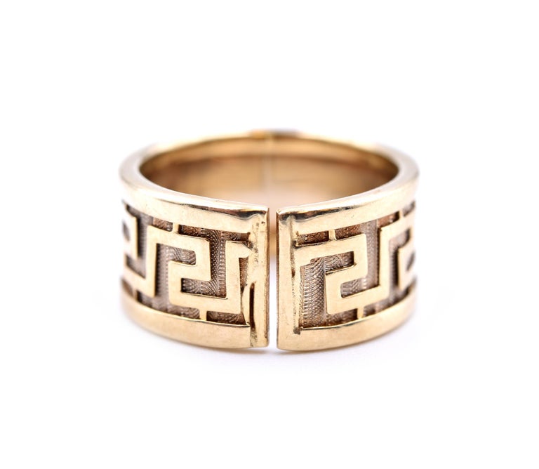 14 Karat Yellow Gold Greek Design Ring For Sale (Free Shipping) at 1stDibs