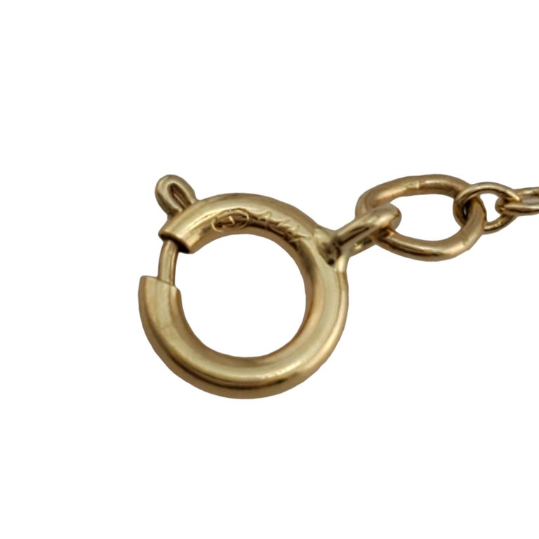 14K Yellow Gold Heart Necklace at 1stDibs