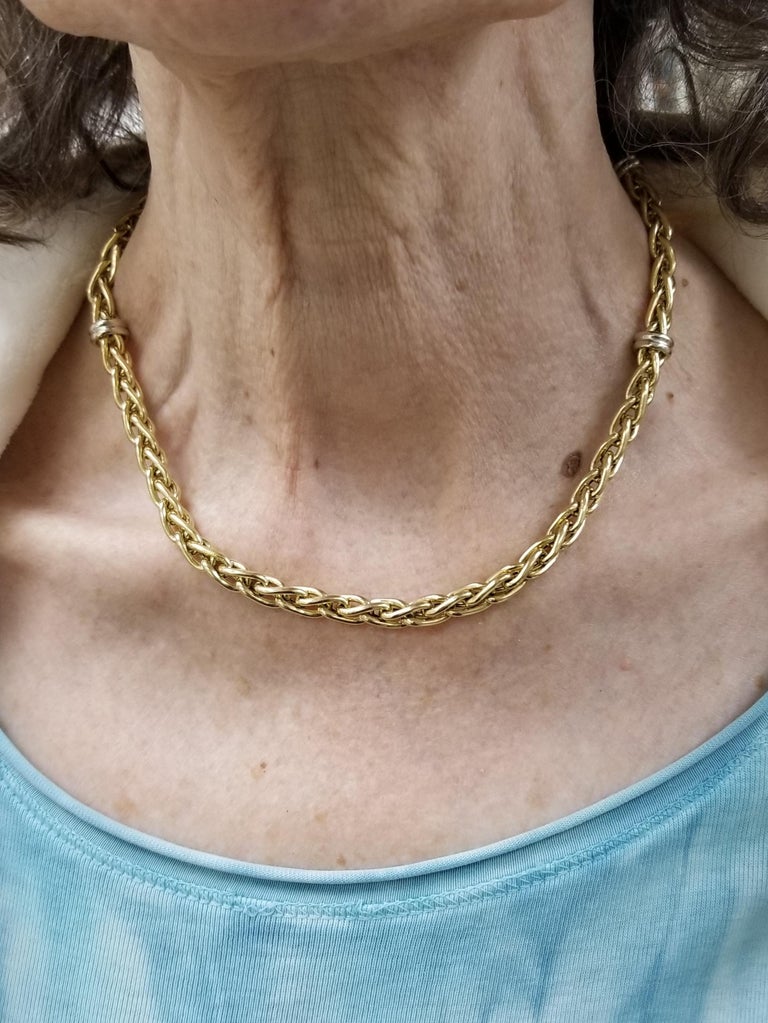 14k yellow gold "Hollow" heavy look necklace with black onyx "Toggle ...