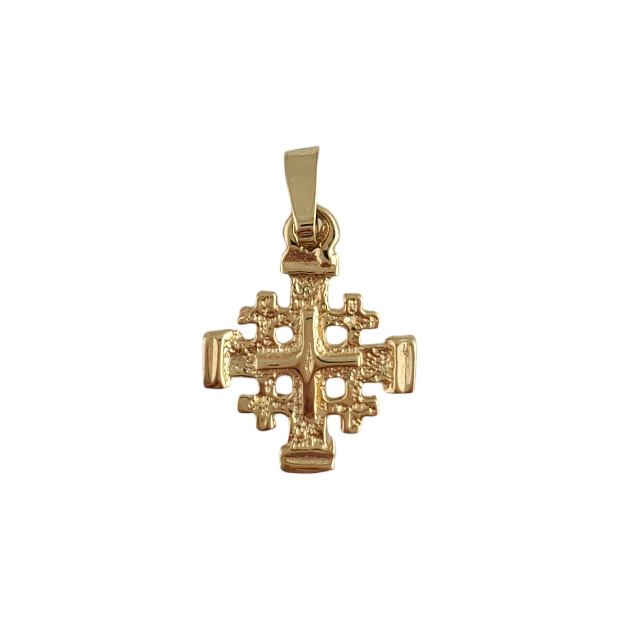 Handcrafted 14 Karat Yellow Gold Jerusalem Cross Pendant For Sale at ...