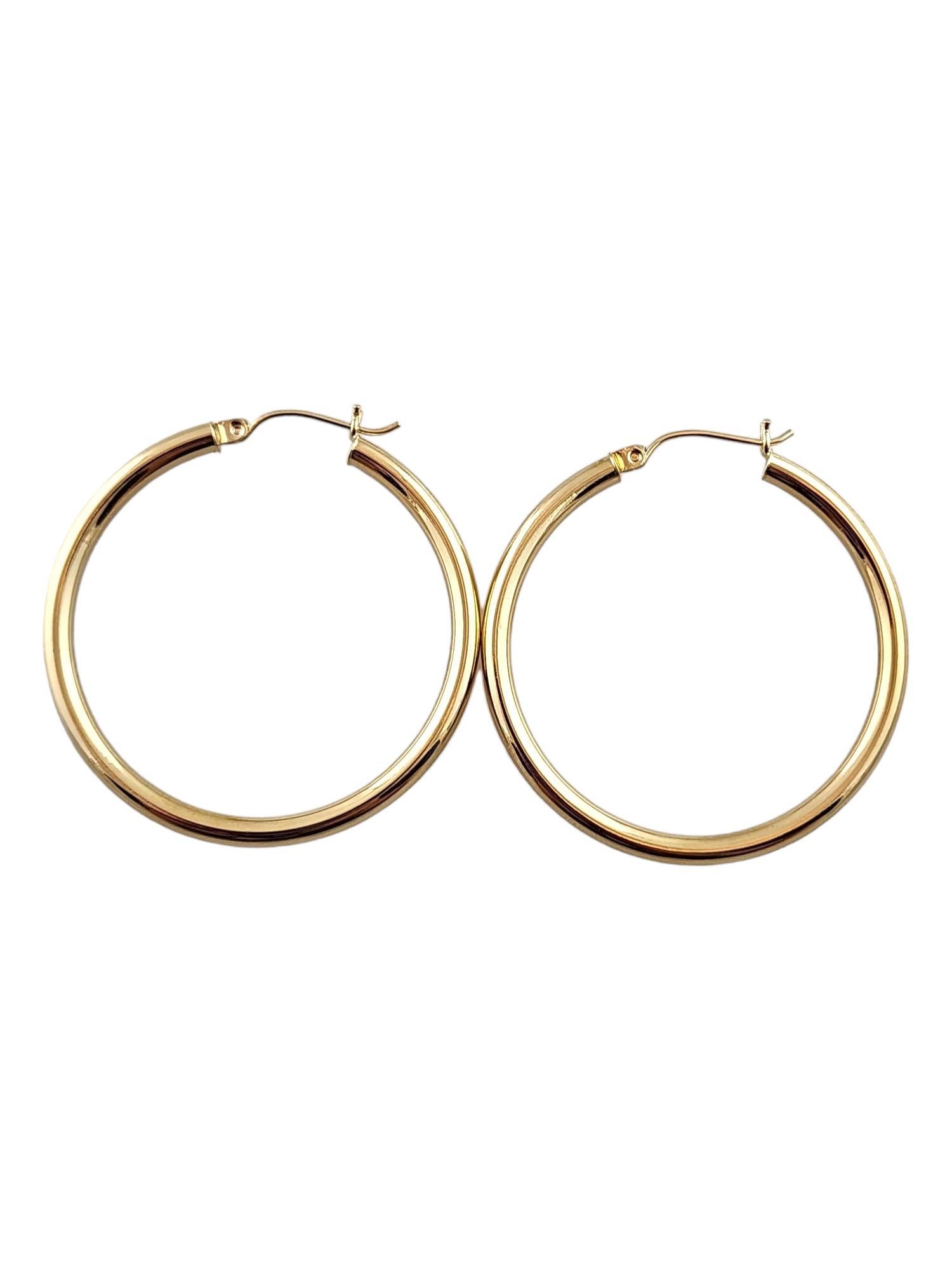 14K Yellow Gold Large Circle Hoop Earrings #18308 For Sale at 1stDibs