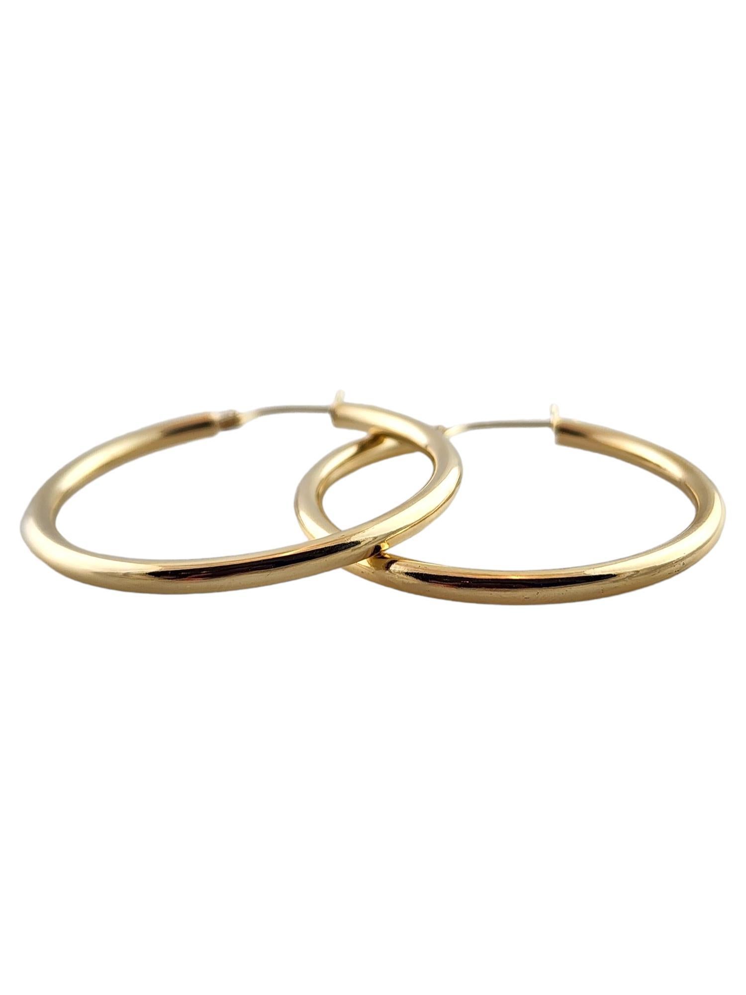 14K Yellow Gold Large Circle Hoop Earrings #18308 For Sale at 1stDibs