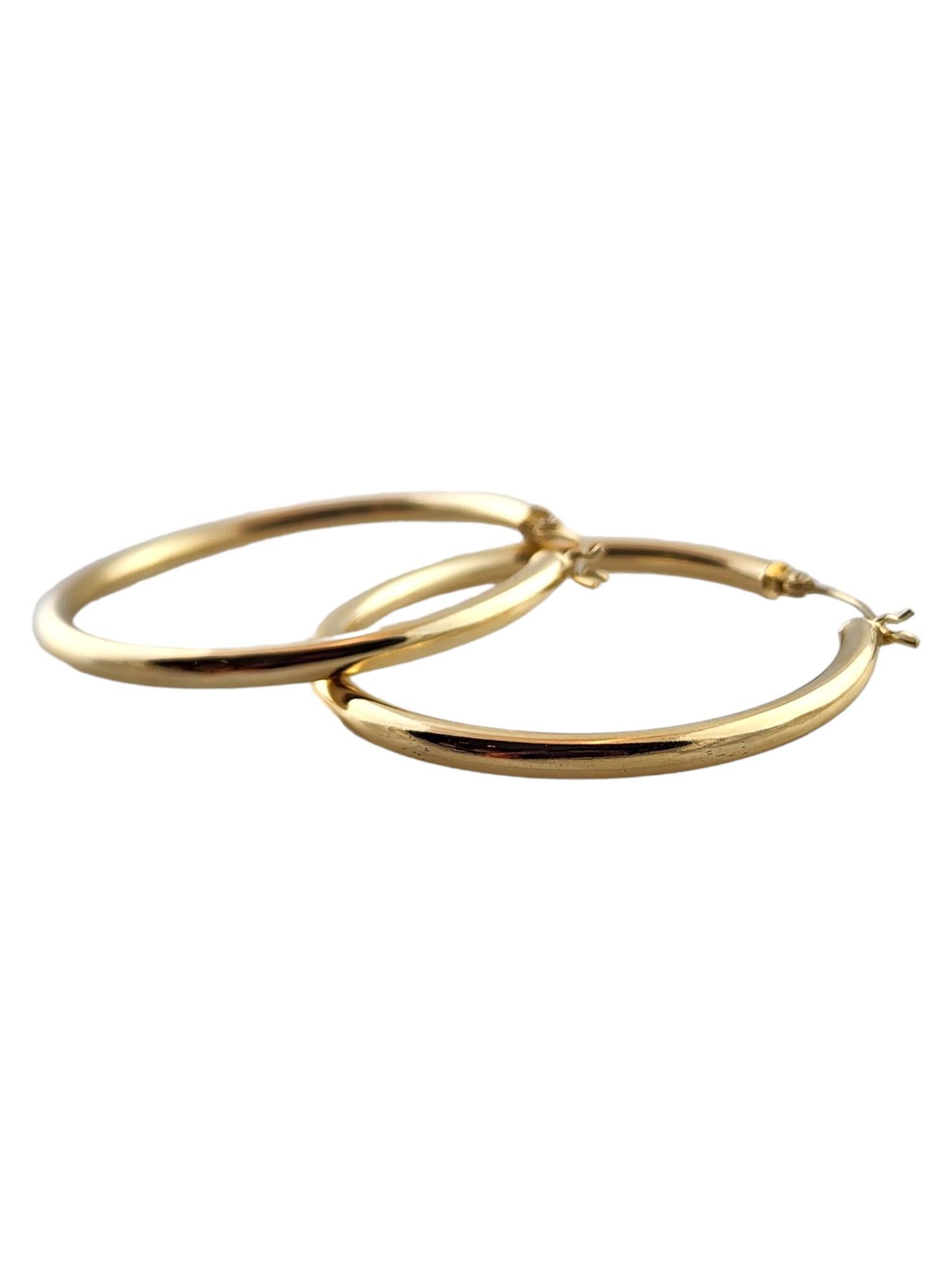 14K Yellow Gold Large Circle Hoop Earrings #18308 For Sale at 1stDibs