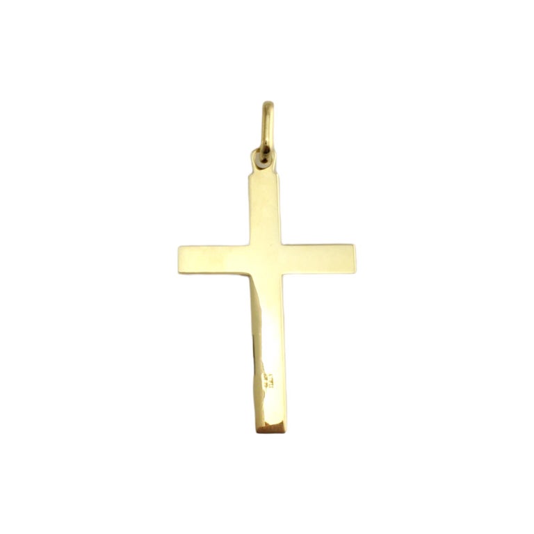 14K Yellow Gold Large Cross Pendant at 1stDibs