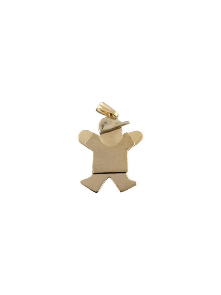 14k Yellow Gold Little Boy Charm For Sale at 1stDibs