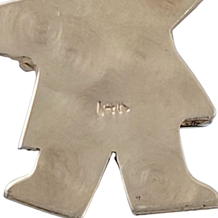 14k Yellow Gold Little Girl Charm For Sale at 1stDibs