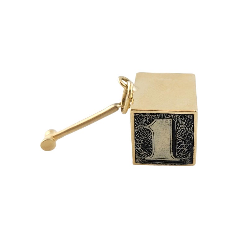 14k Yellow Gold Money Box "in Emergency Break Glass" Charm For Sale at ...