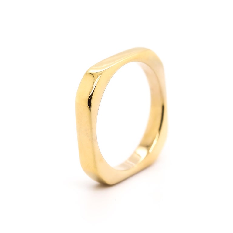 14K Yellow Gold Octagon Shape Band For Sale at 1stDibs