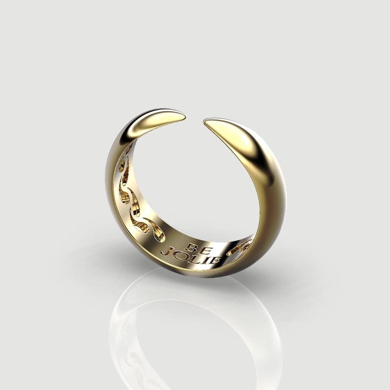 Customizable 14K Yellow Gold Open Shank Ring For Sale at 1stDibs