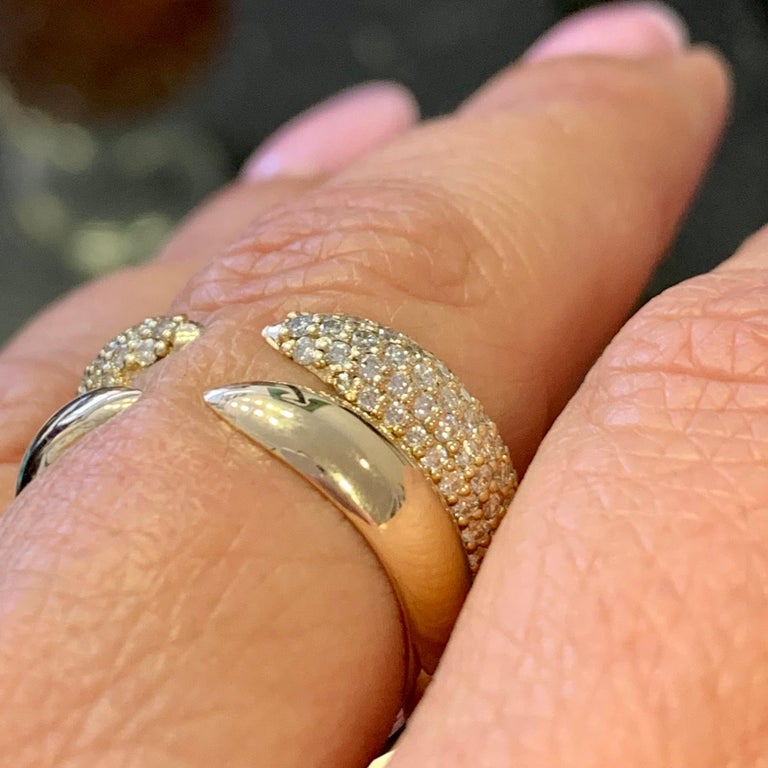 Customizable 14K Yellow Gold Open Shank Ring For Sale at 1stDibs