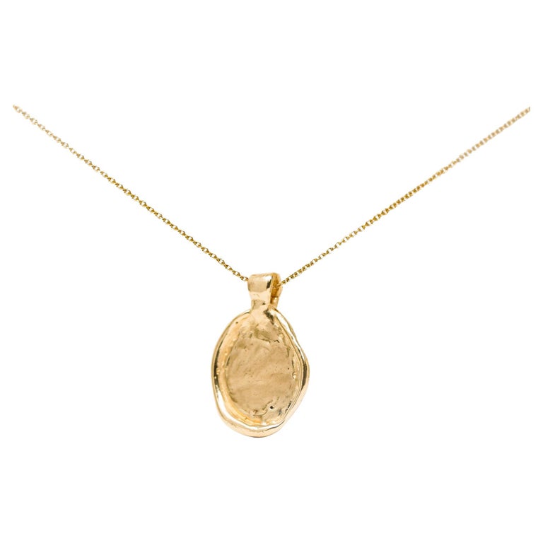 14k Yellow Gold Pendant Necklace For Sale at 1stDibs