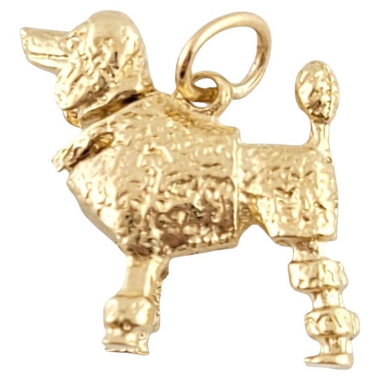 14k Yellow Gold Poodle Charm For Sale at 1stDibs