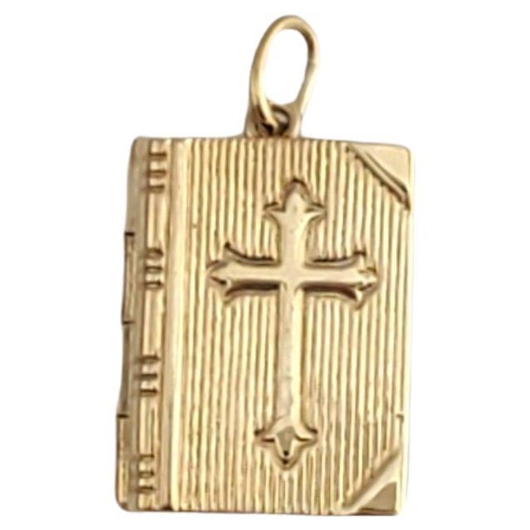 14K Yellow Gold Prayer Book with Lords Prayer Inside at 1stDibs
