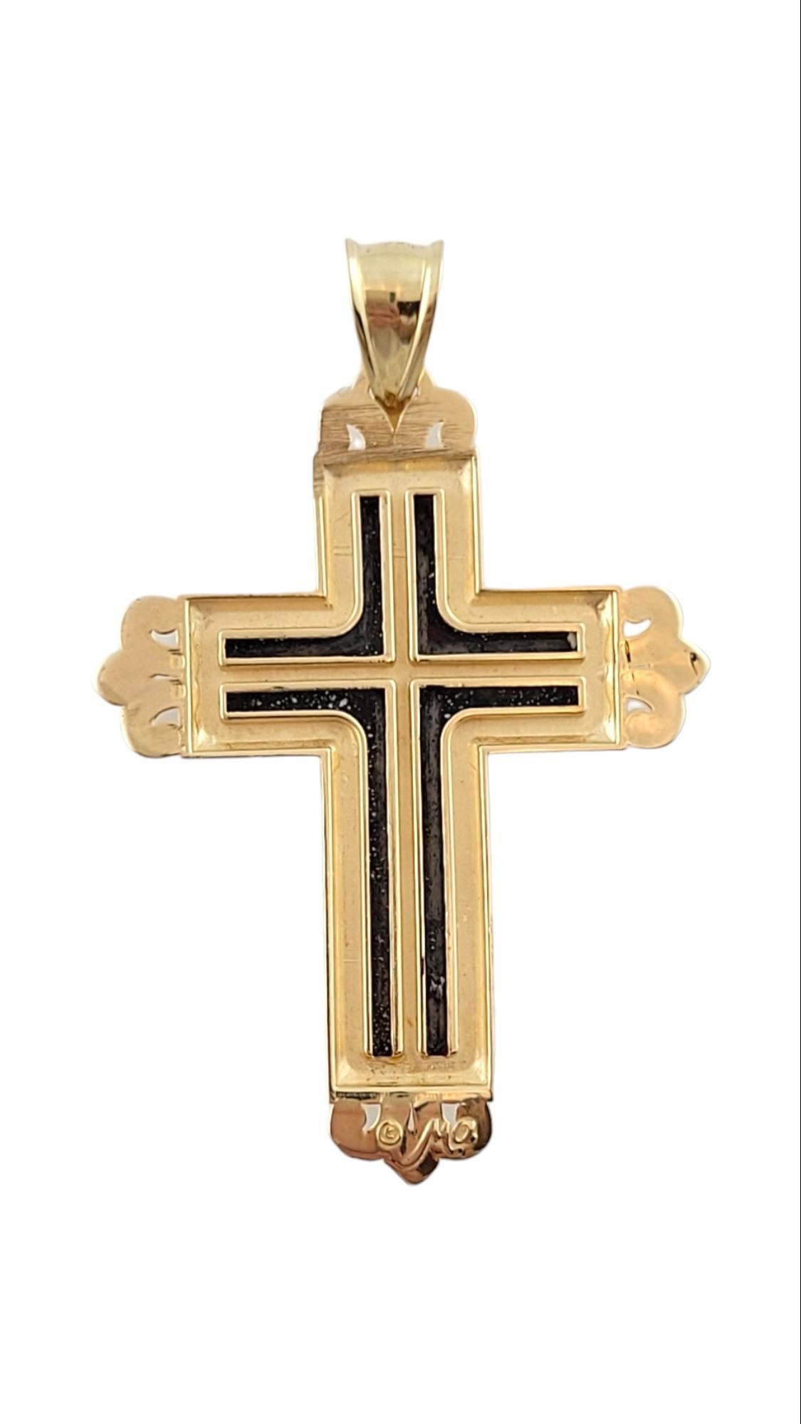 14K Yellow Gold Reversible Cross Pendant #15933 For Sale at 1stDibs