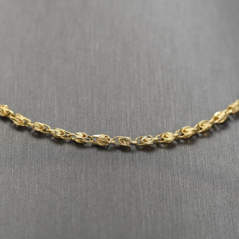 14K Yellow Gold Rolo Style Chain, 13.2gr For Sale at 1stDibs
