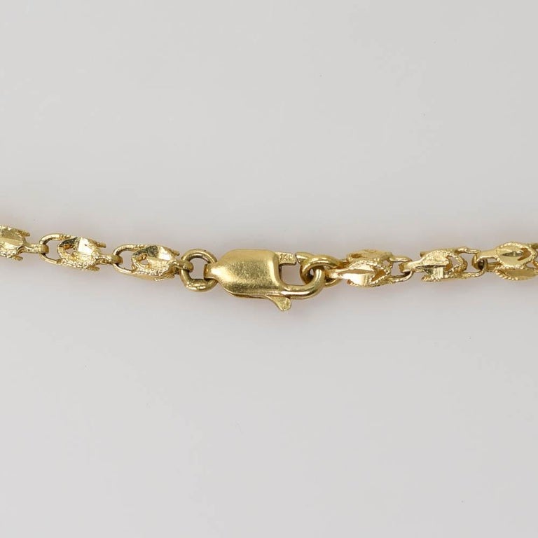 14K Yellow Gold Rolo Style Chain, 13.2gr For Sale at 1stDibs