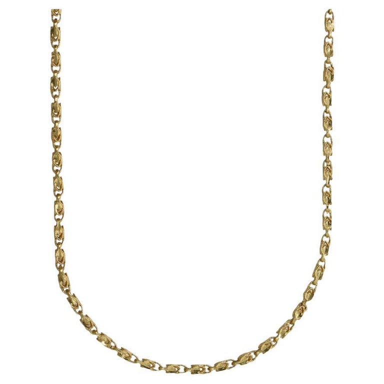 14K Yellow Gold Rolo Style Chain, 13.2gr For Sale at 1stDibs