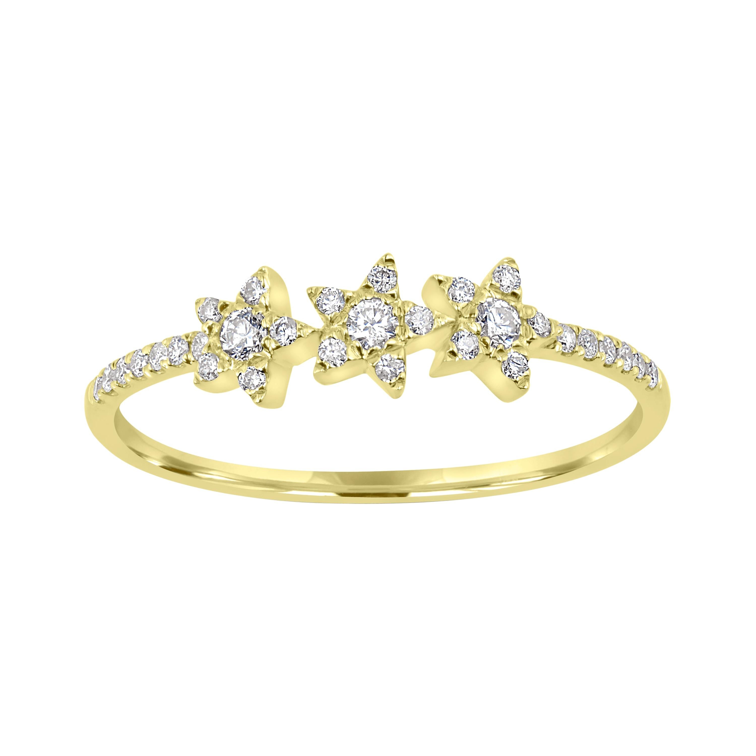 Vintage 14K Yellow Gold Star Sapphire and Diamond Ring Engagement Ring ...