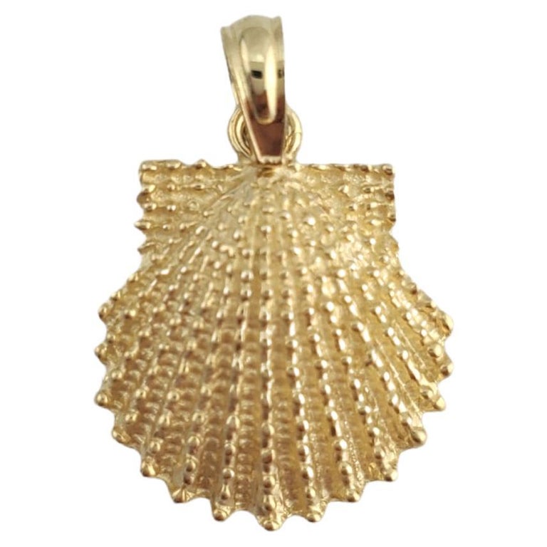 14K Yellow Gold Sea Shell Charm at 1stDibs