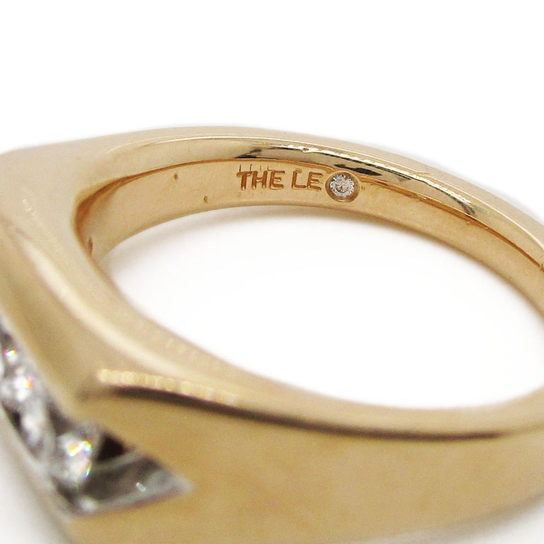 14 Karat Yellow Gold Three-Stone Leo Diamond Ring at 1stDibs | leo ...