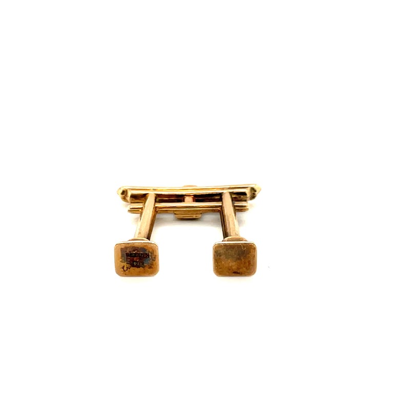 14K Yellow Gold Torri Gate Charm For Sale at 1stDibs