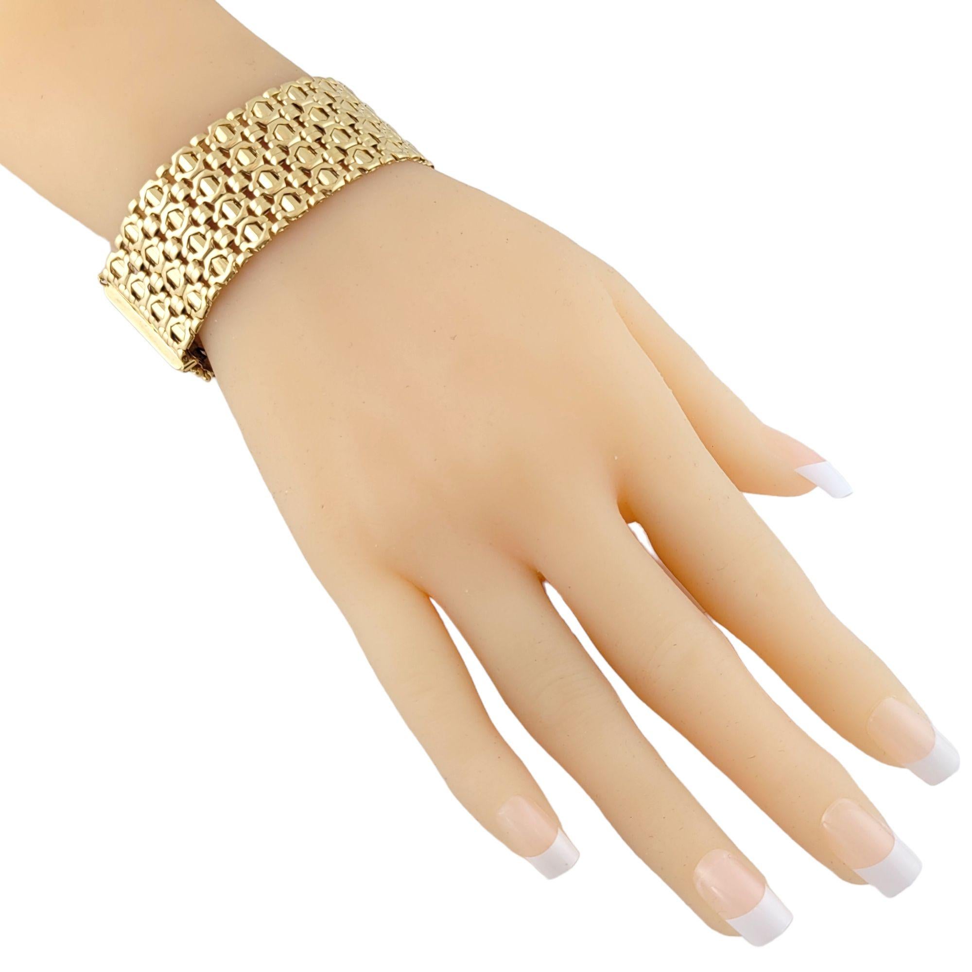 14K Yellow Gold Wide Flexible Bracelet For Sale at 1stDibs | wide ...
