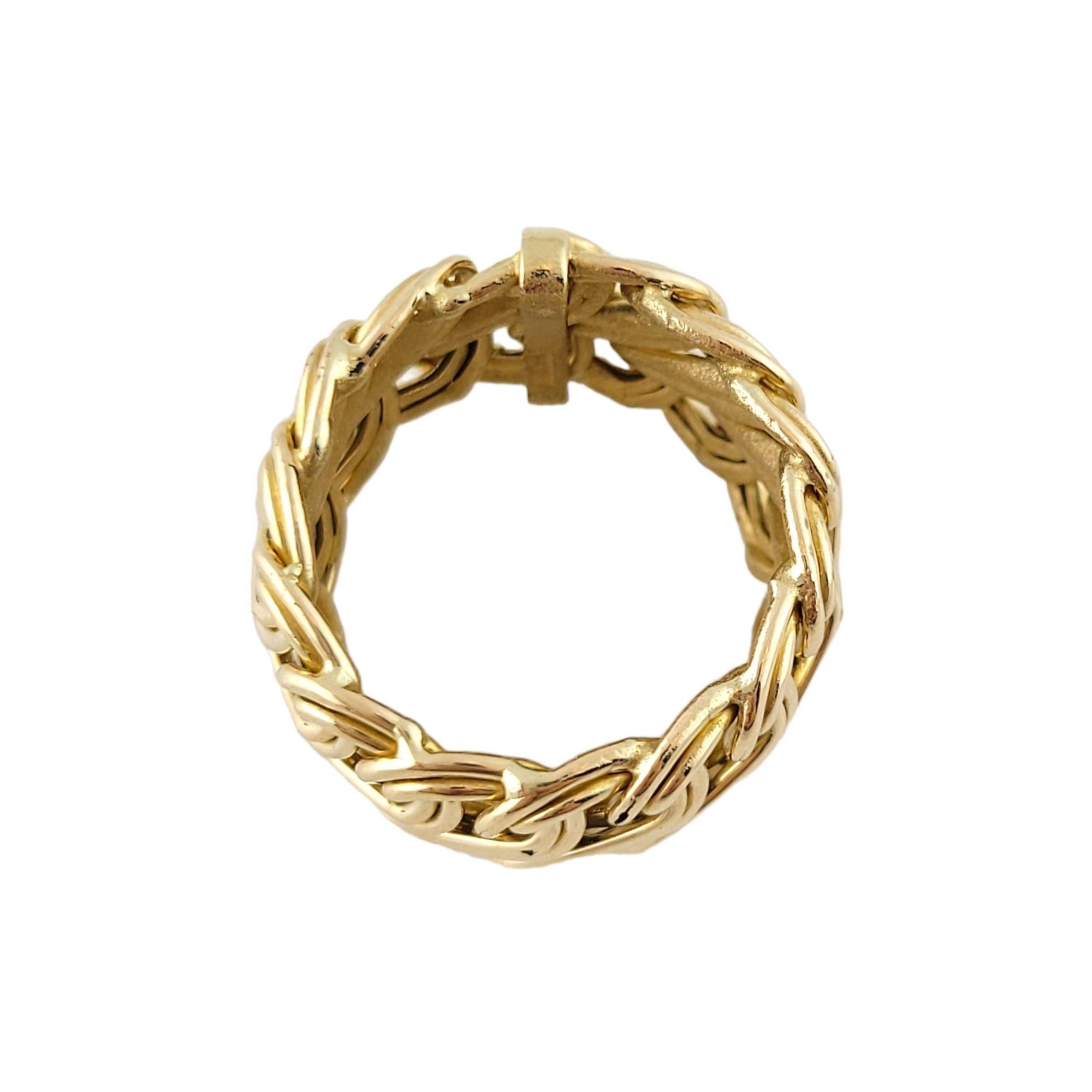 14k Yellow Gold Woven Ring Band at 1stDibs
