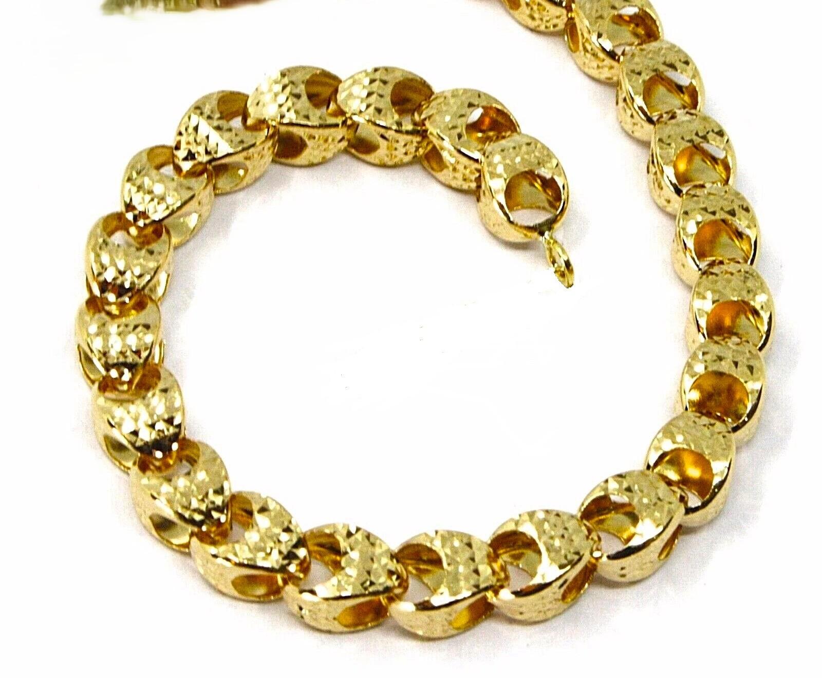 14K Yellow Large Diamond Cut Shimmering Custom Chain With 6 mm Drops ...