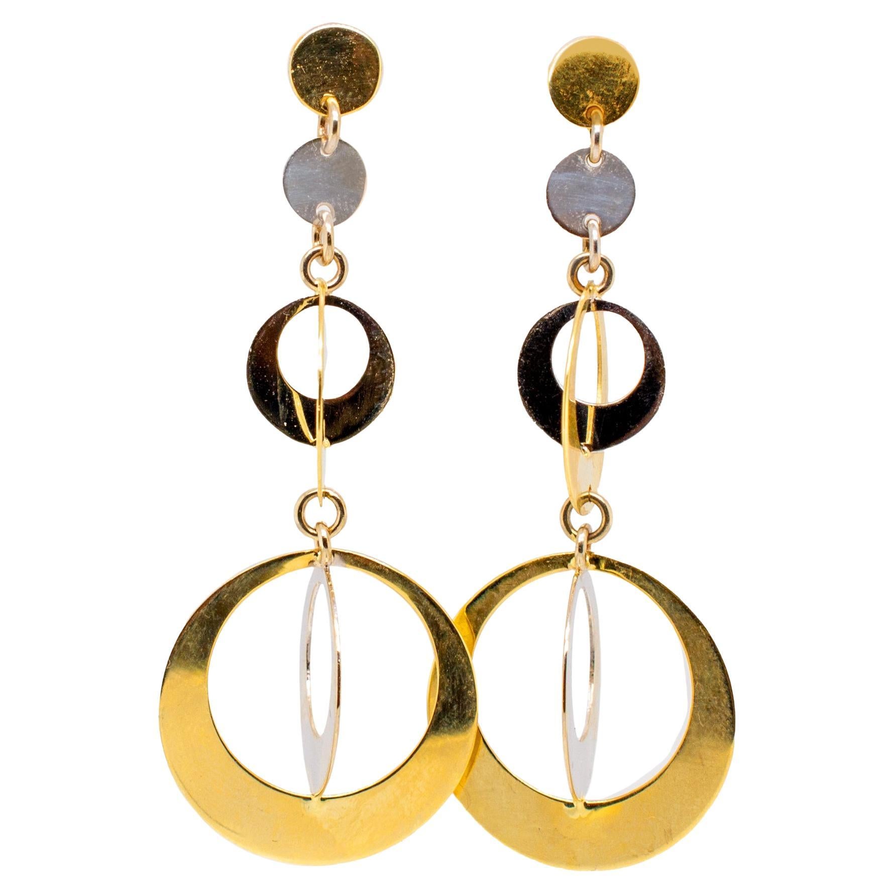 Ladies 14K Yellow Gold Earrings For Sale at 1stDibs