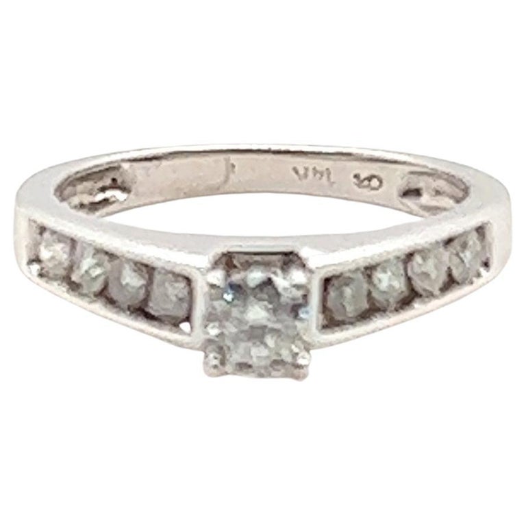 14kt .53 F-G Color Diamond Ring For Sale at 1stDibs