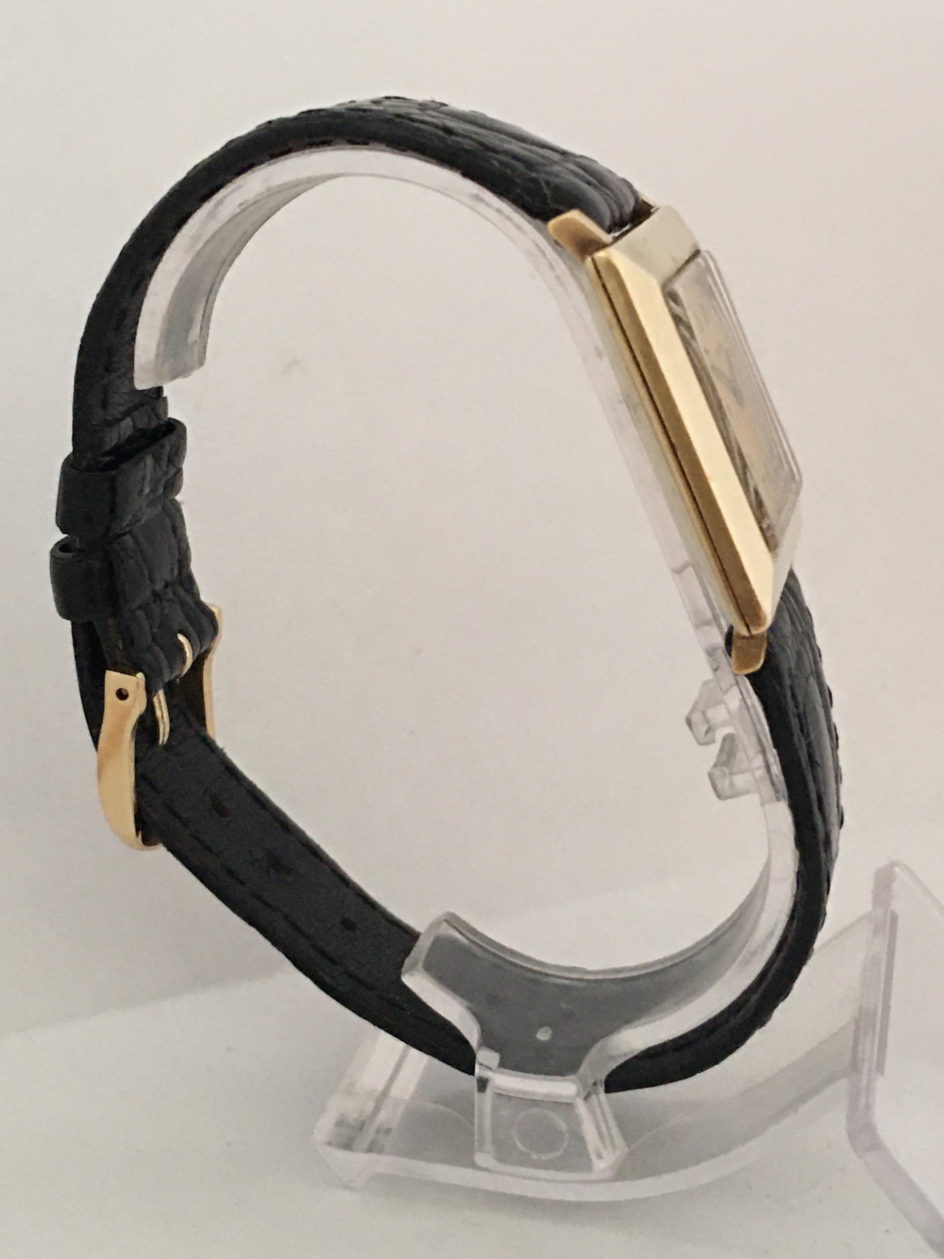 14 Karat Gold Vintage 1940s Glycine Swiss Watch For Sale at 1stDibs ...