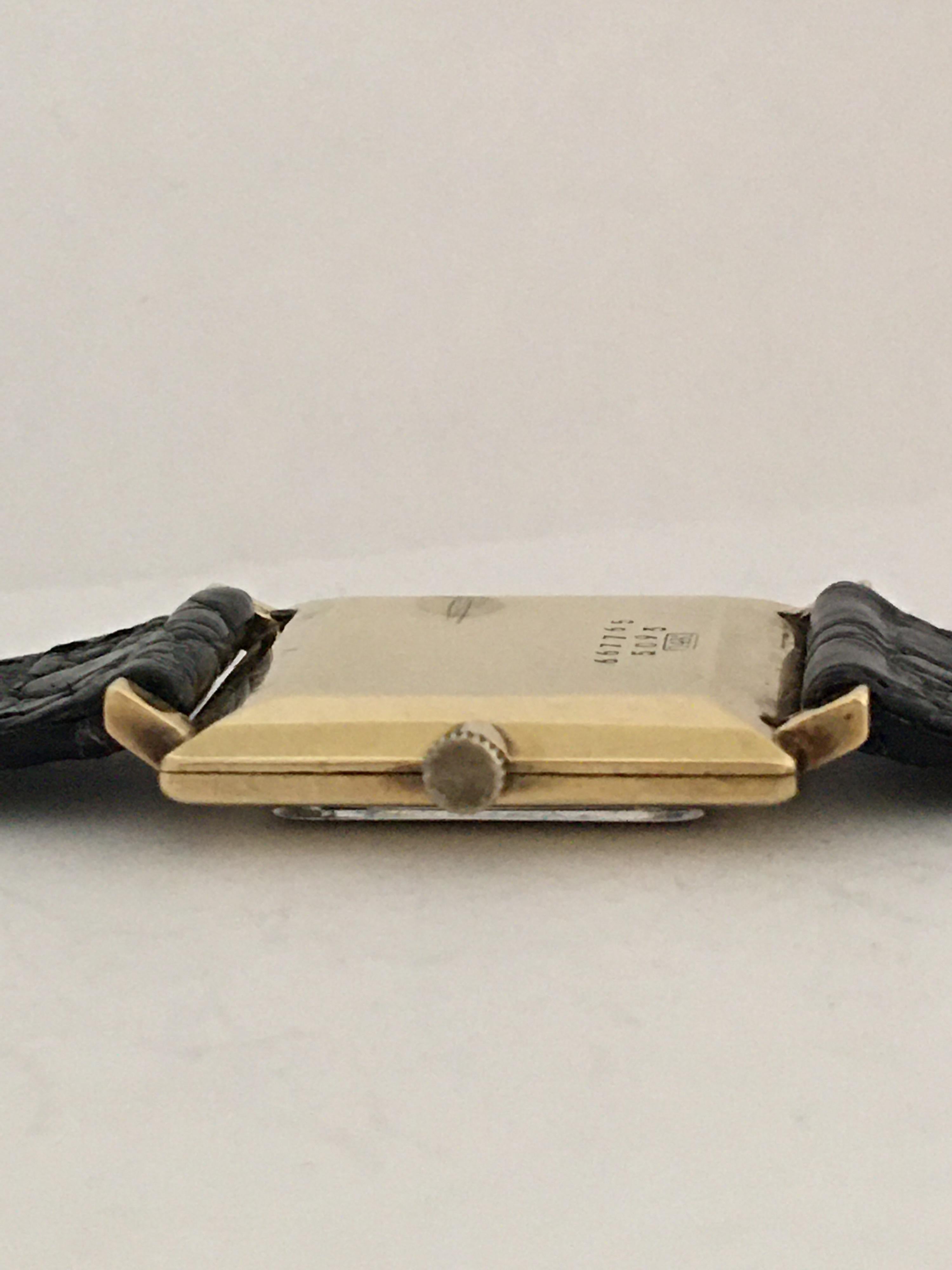 14 Karat Gold Vintage 1940s Glycine Swiss Watch For Sale at 1stDibs ...