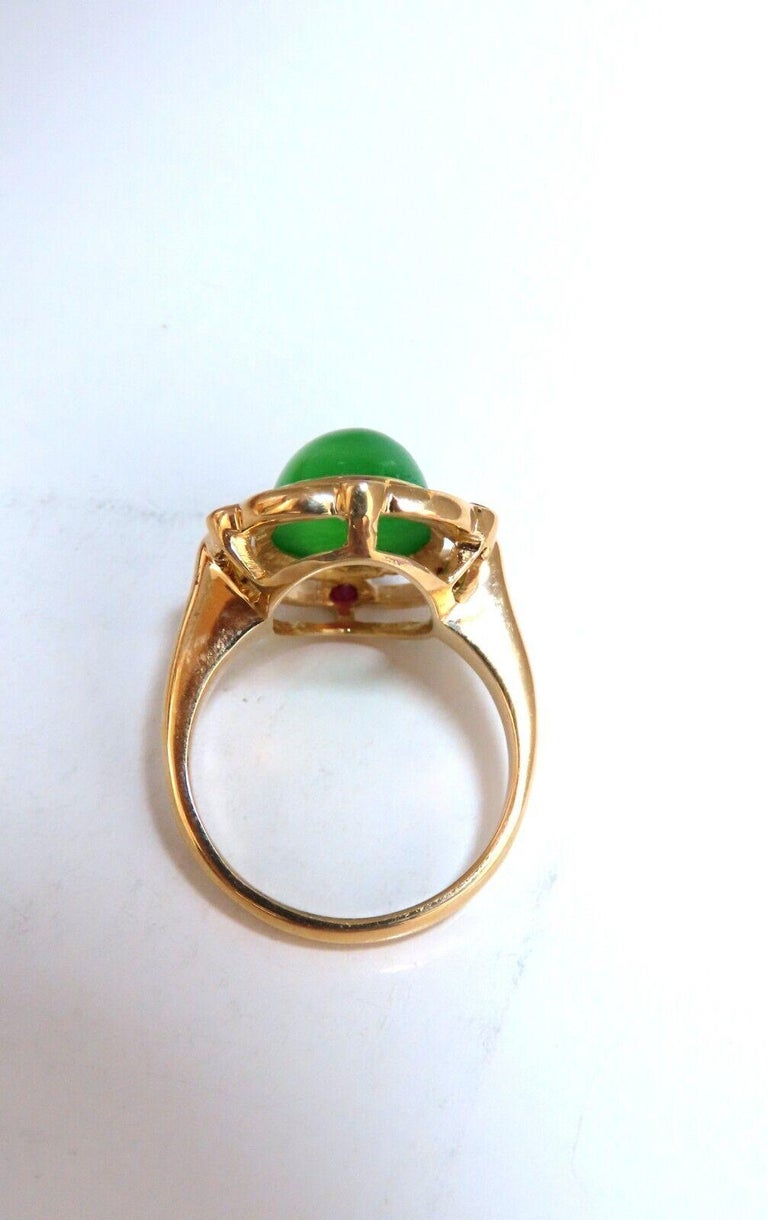 14kt Jade Ruby Ring For Sale at 1stDibs