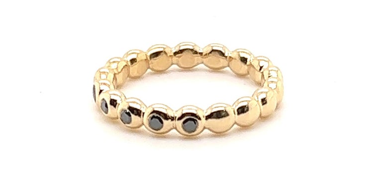 14kt Pandora Black Ice Bubble Ring For Sale at 1stDibs