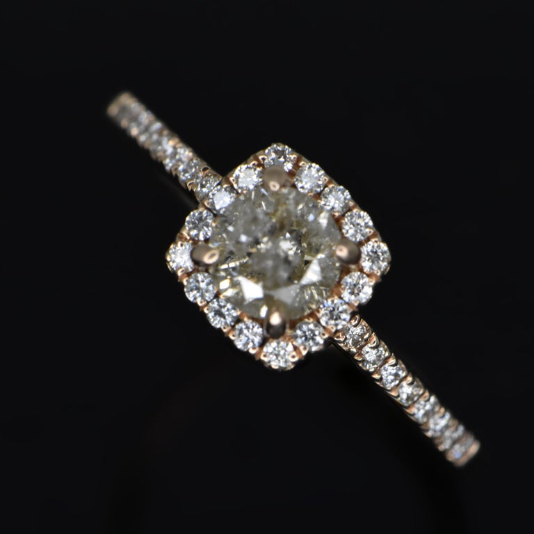 14 Karat Rose Gold Diamonds Ring For Sale at 1stDibs | rose gold ...
