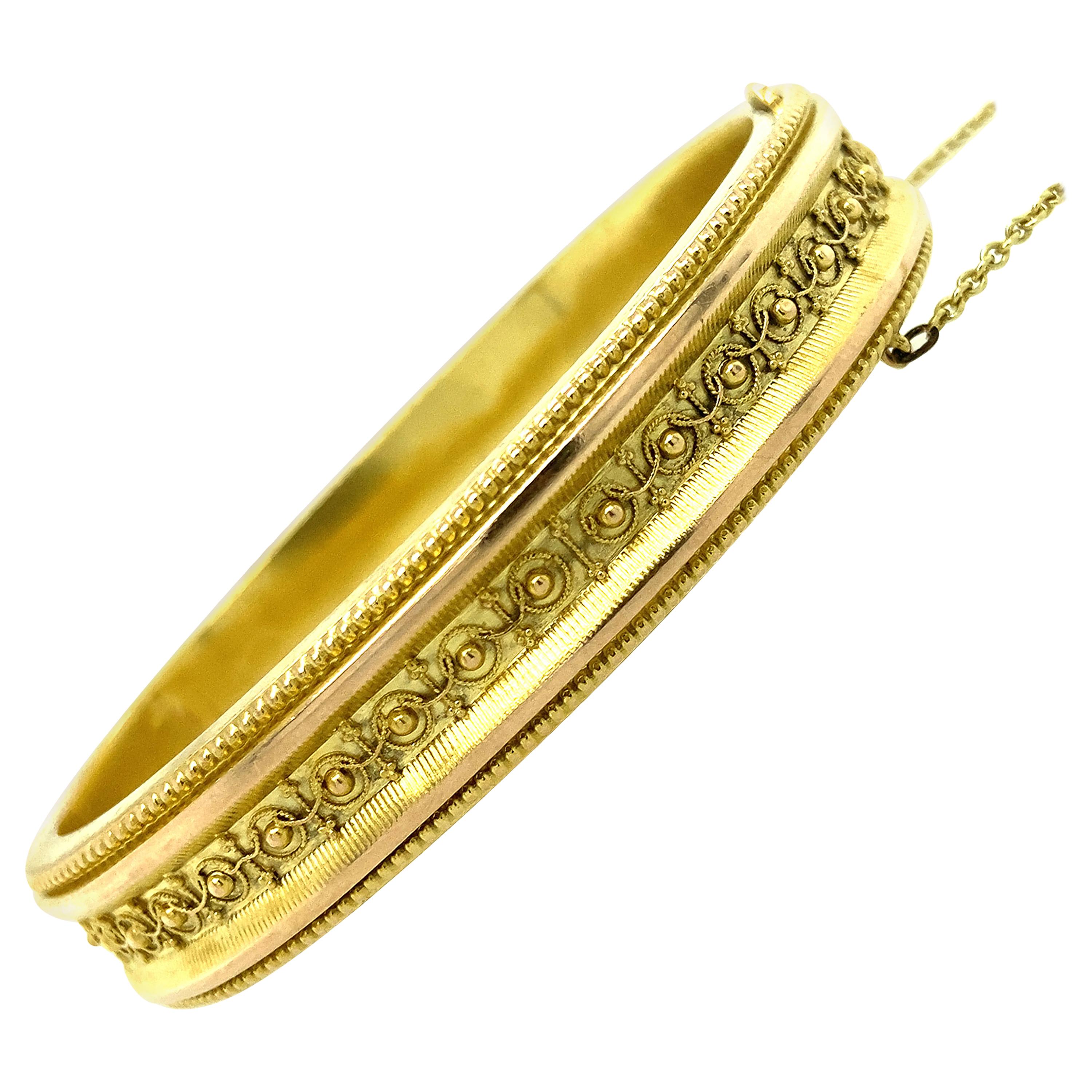 Victorian "DIEU VOUS GARDE" Horseshoe Bangle Bracelet at 1stDibs