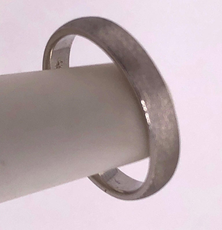 14 Karat White Gold Wedding Band Ring