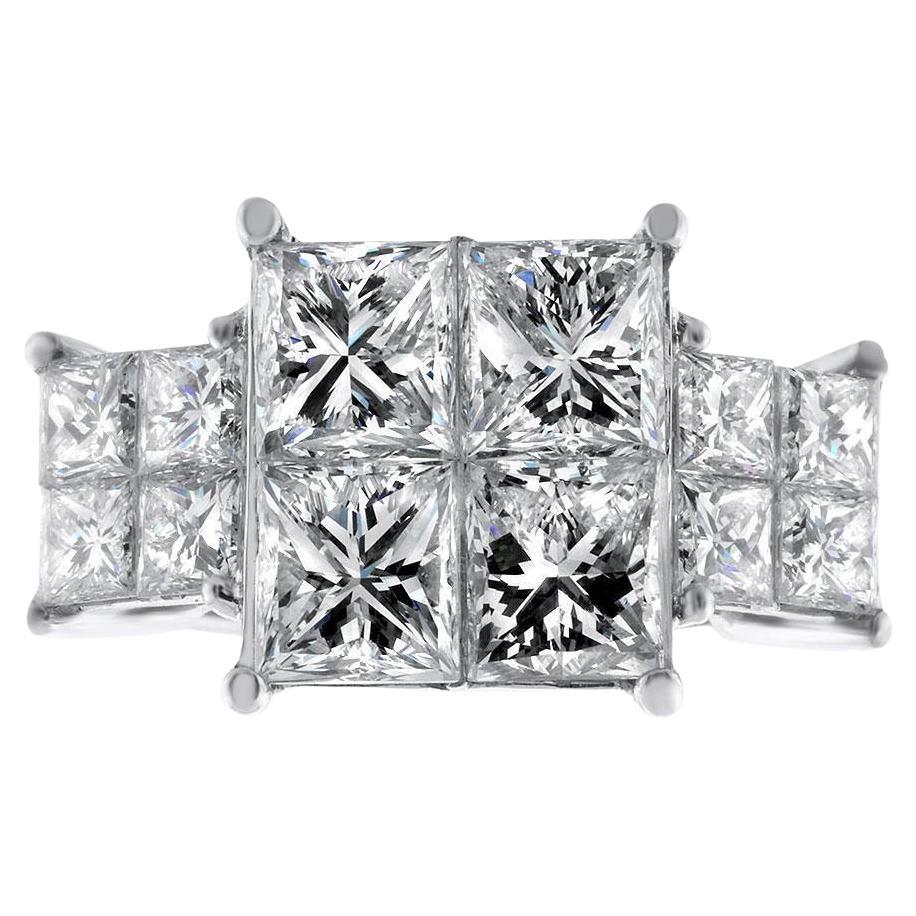 Celebration Diamond Engagement Ring Princess Cut 1.00 CT H VVS2 14KT ...