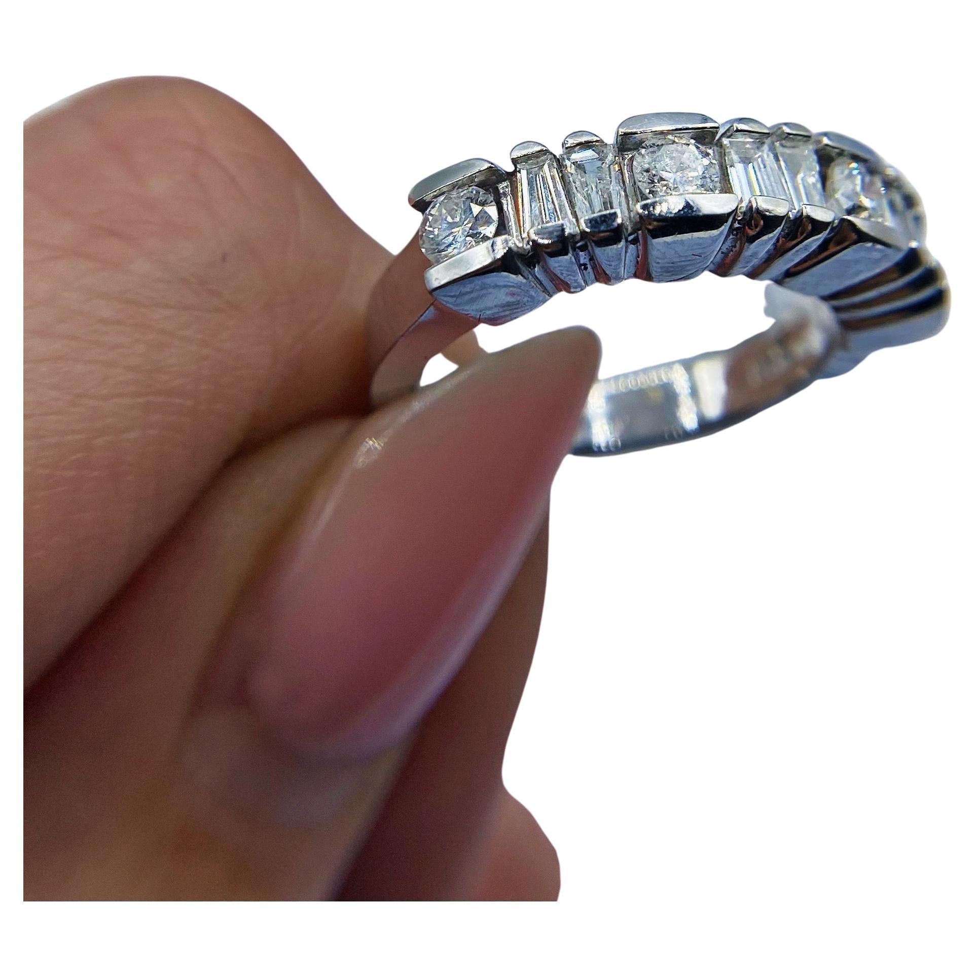 Customizable 14kt White Gold Eternity Band with 1.60ct TDW For Sale at ...