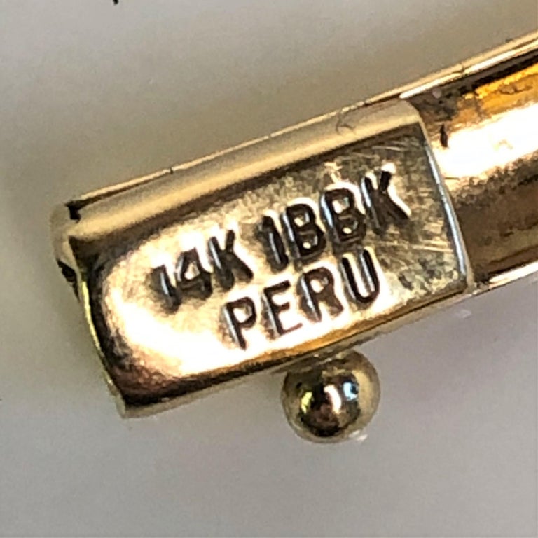 14KY Domed Omega Necklace For Sale at 1stDibs