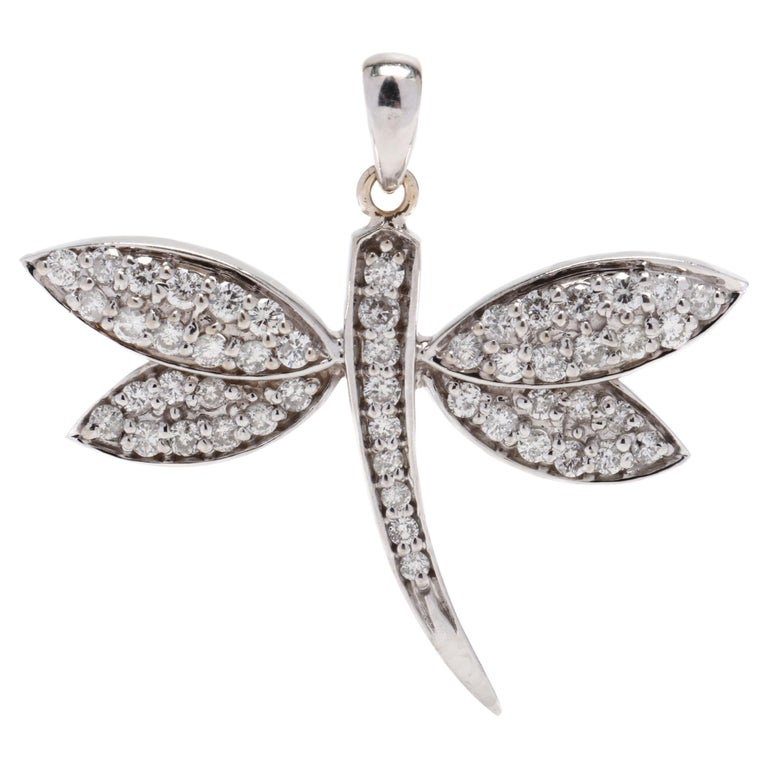 14W Diamond Dragonfly Charm For Sale at 1stDibs